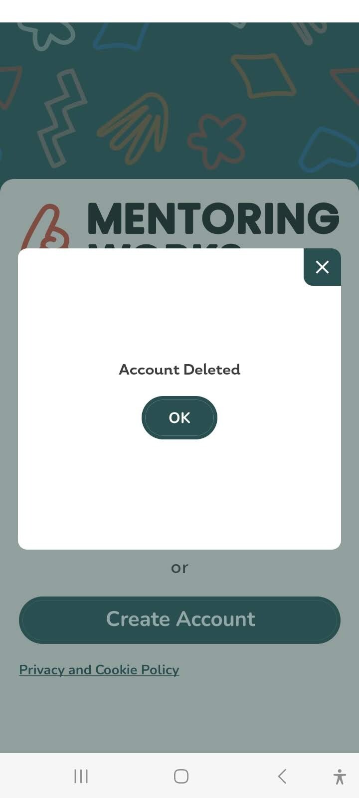How to delete your Mentoring Works account